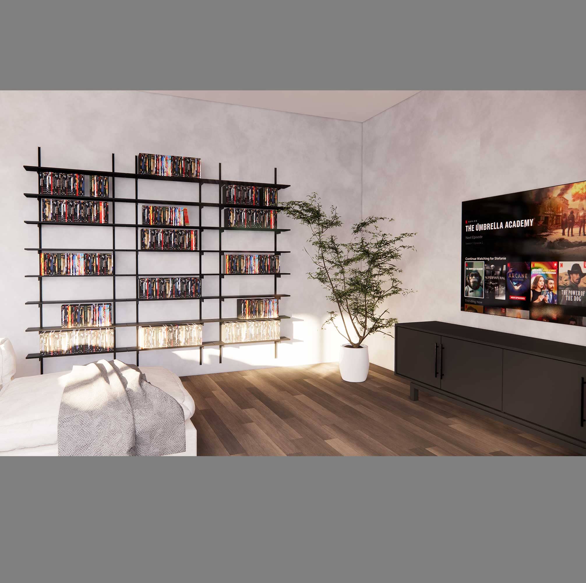 Wall Mounted DVD Storage Shelving – Modern Shelving NYC